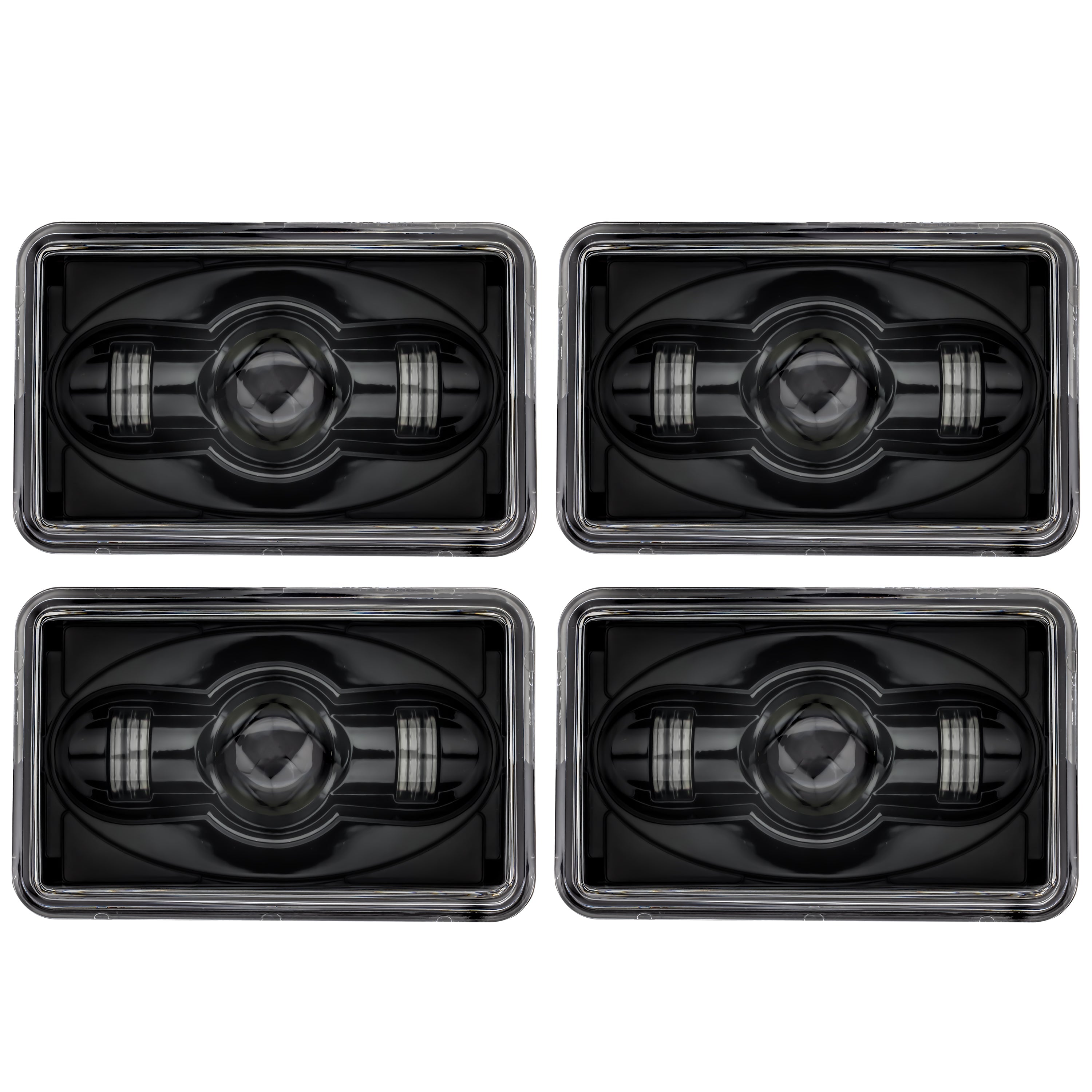Eagle Lights Black 4 x 6 LED Headlights - Four Pack (Two High Beam / T