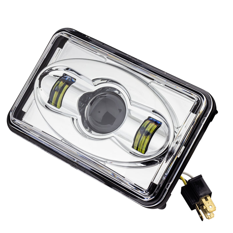 Eagle Lights Chrome 4 x 6 Chrome LED Headlights - Four Pack (Two High