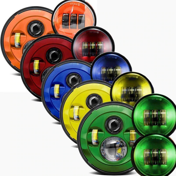 7-Inch LED Headlights & 4.5-Inch Spot Light Kits