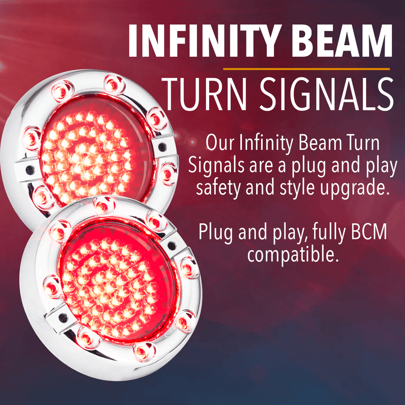 Eagle Lights 3 1/4” Infinity Beam Rear LED Turn Signals for Harley Dav