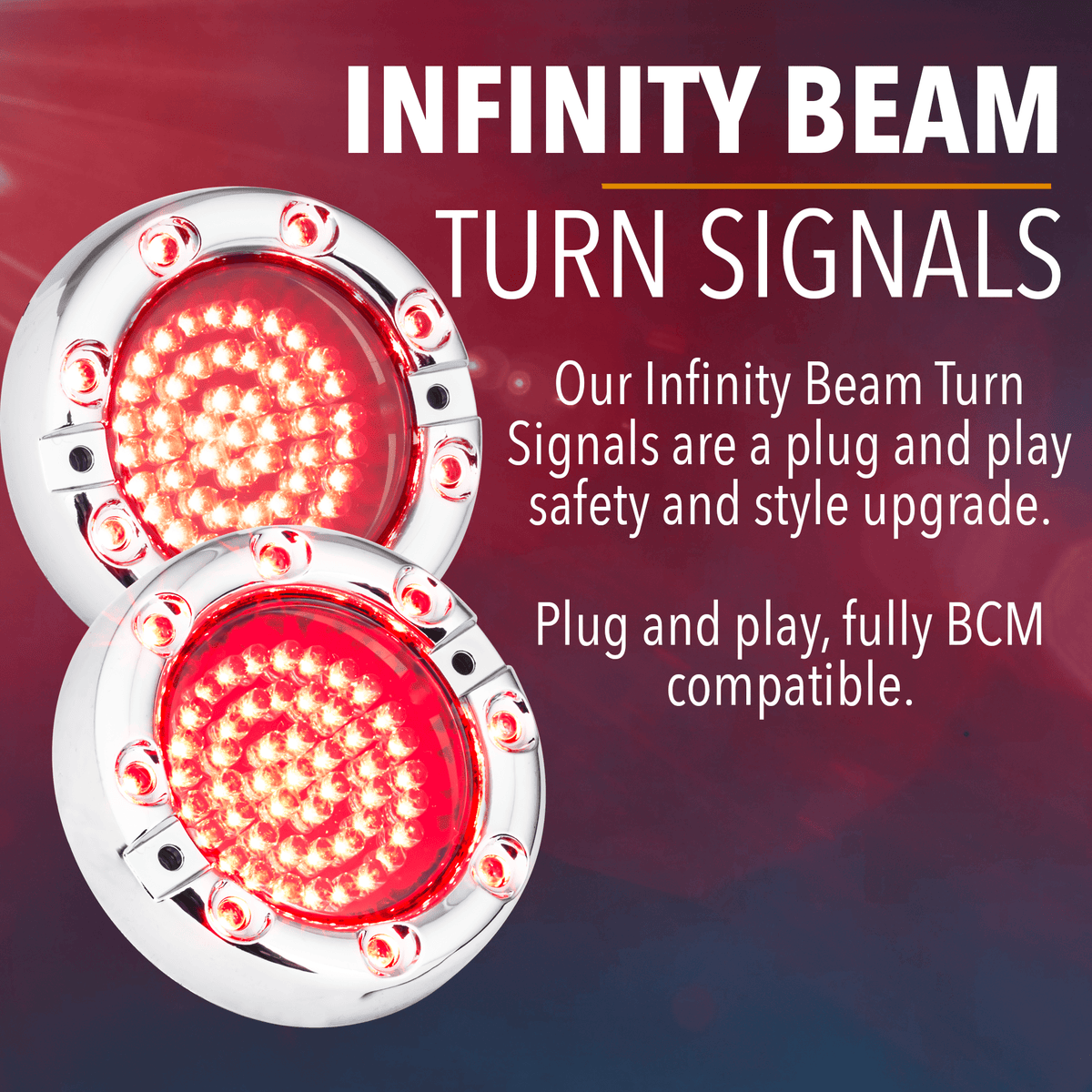 Eagle Lights 3 1/4” Infinity Beam Front and Rear LED Turn Signals with