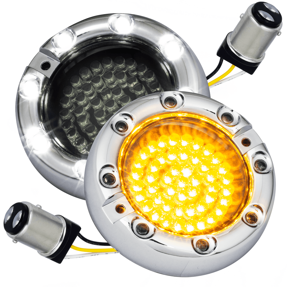 Eagle Lights 3 1/4” Infinity Beam Front LED Turn Signals with Running