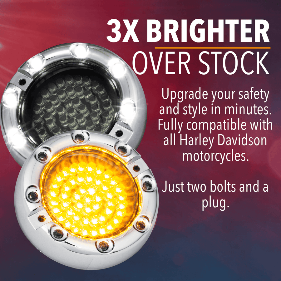 Eagle Lights 3 1/4” Infinity Beam Front and Rear LED Turn Signals with