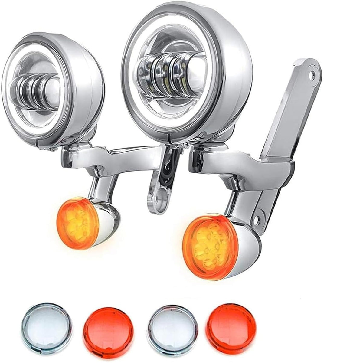 Eagle Lights 4.5" LED Spot Lights and Hardware for Street Glide and El