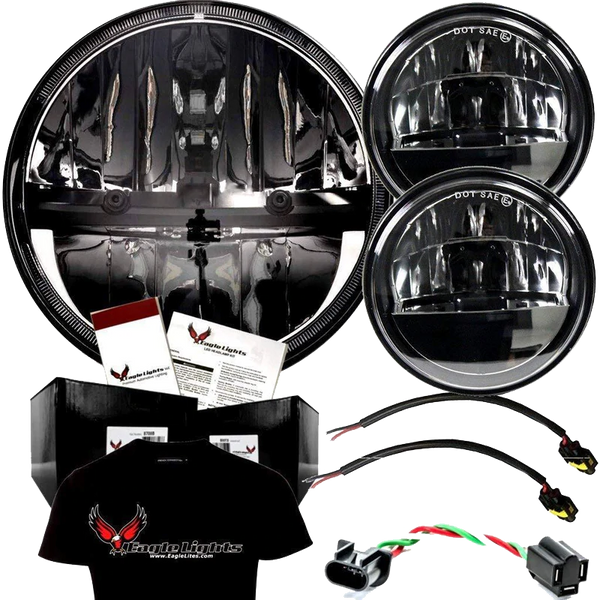 7-Inch LED Headlights & 4.5-Inch Spot Light Kits