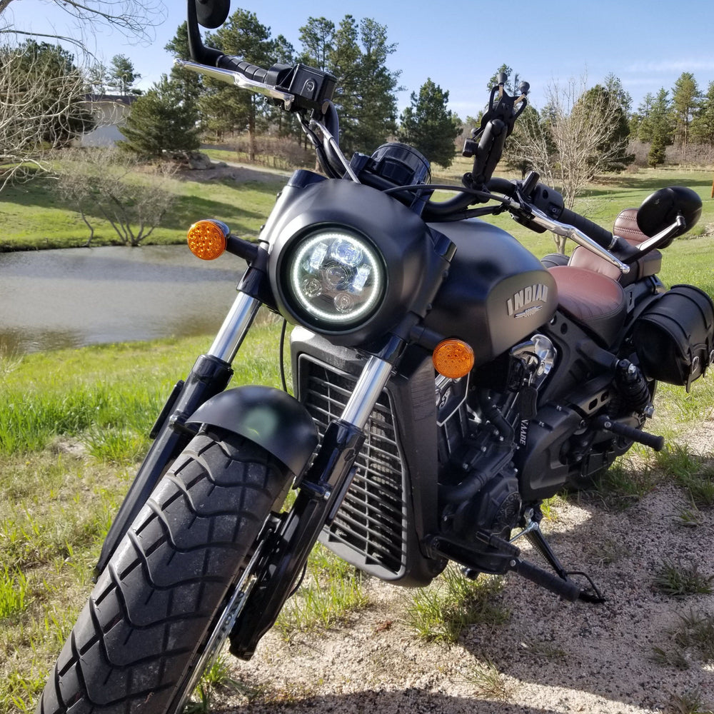 Eagle Lights 5 3/4" LED Headlight Kit with Halo Ring for Harley Davids