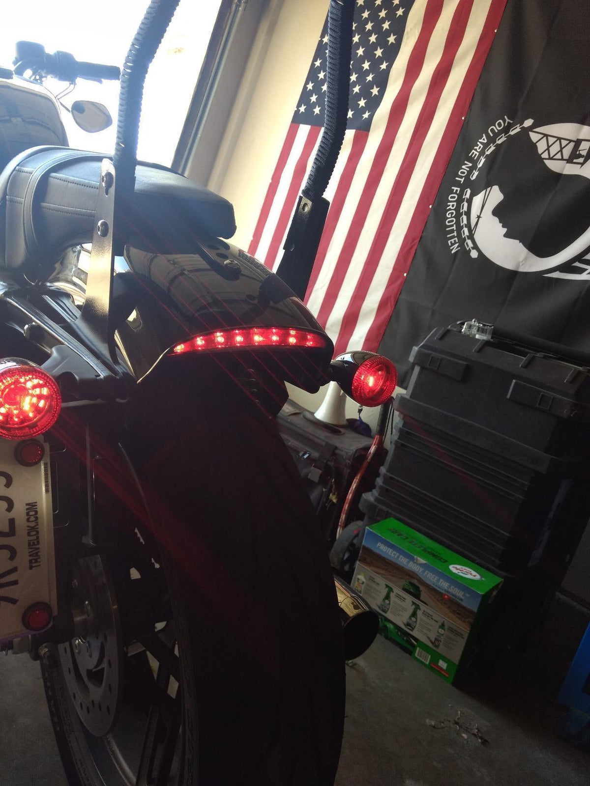 Eagle Lights 5-3/4" (5.75") Round Harley LED Headlight and Red LED Tai
