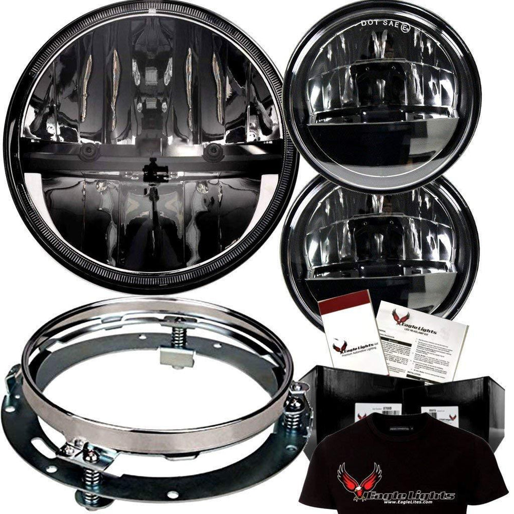 Eagle Lights Complex Reflector Series 7" Round LED Headlight with LED