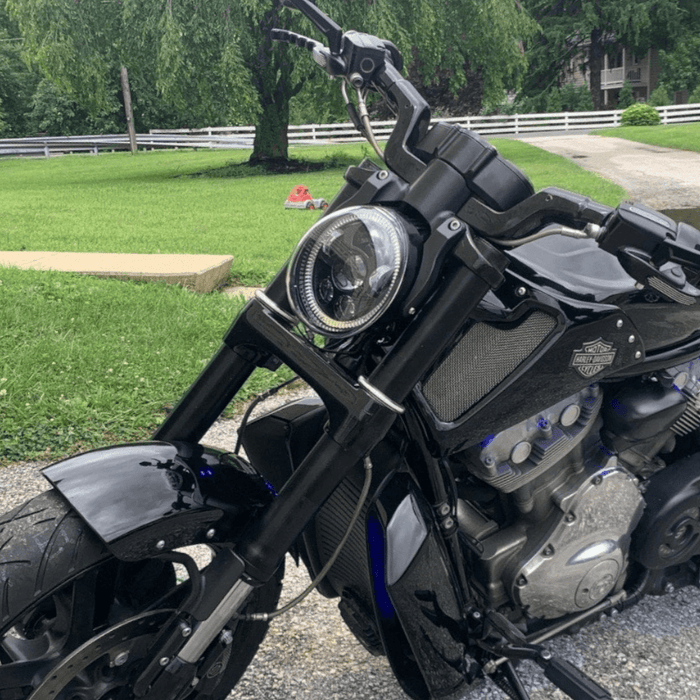 Eagle Lights V-Rod / Street Rod LED Projection Headlight with Halo Rin