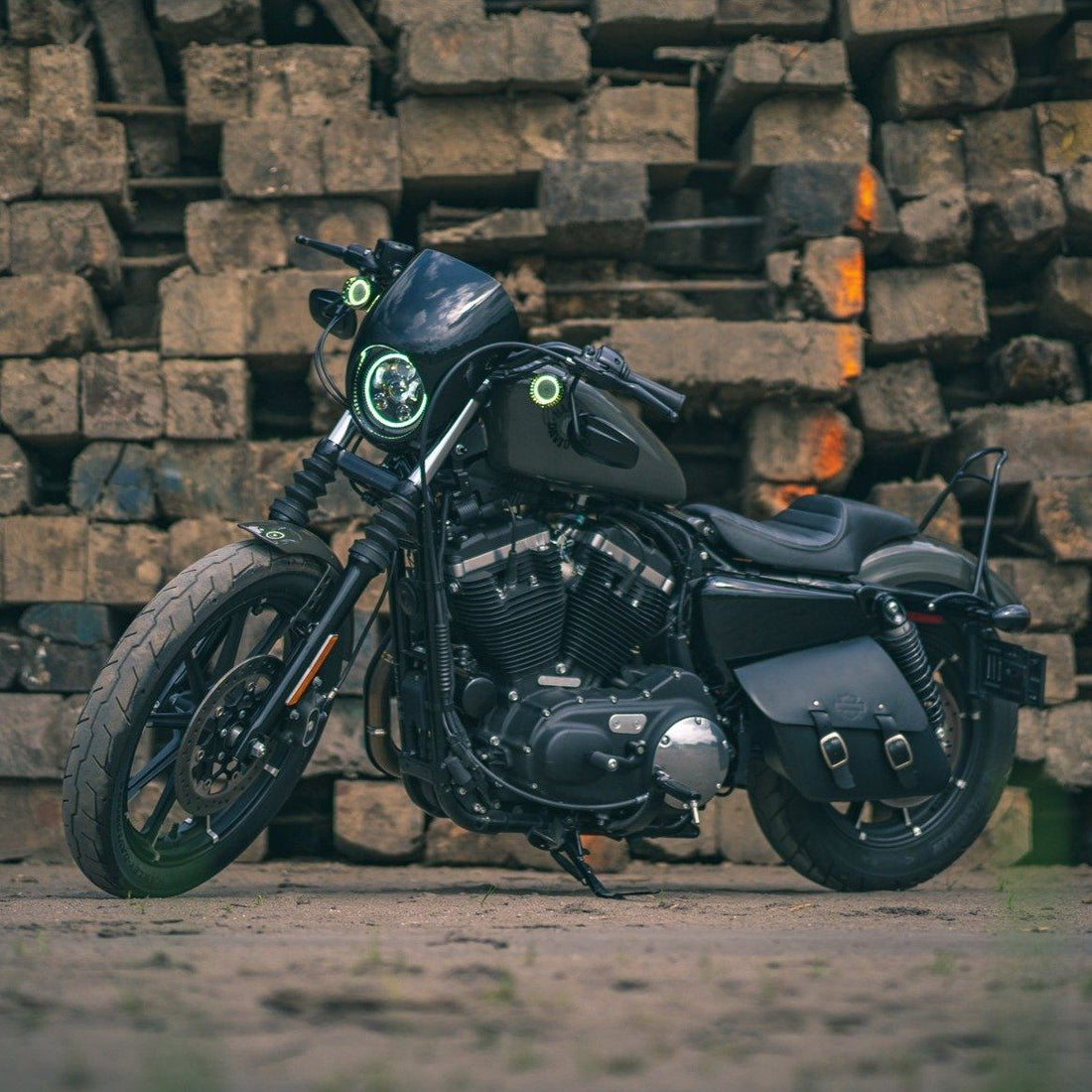 Eagle Lights 2” Front Harley LED Turn Signal with Halo Running Light K