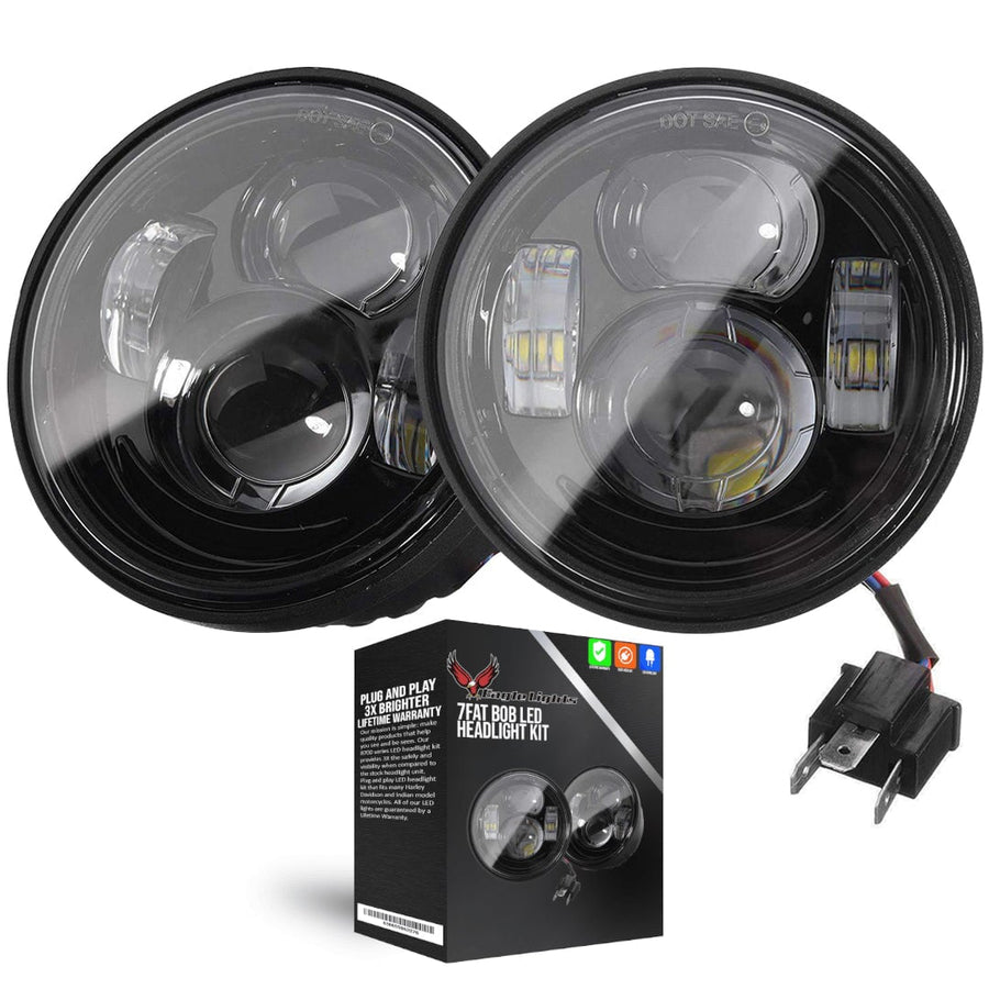 Eagle Lights Dual LED Headlight Kit for 2008 - 2017 Harley Davidson Fa