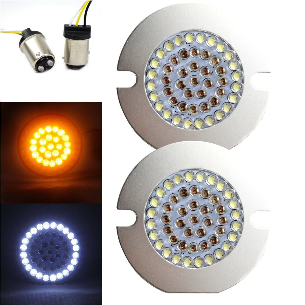 Eagle Lights 3 1/4" Front LED Turn Signal Kit For Harley Davidson Moto