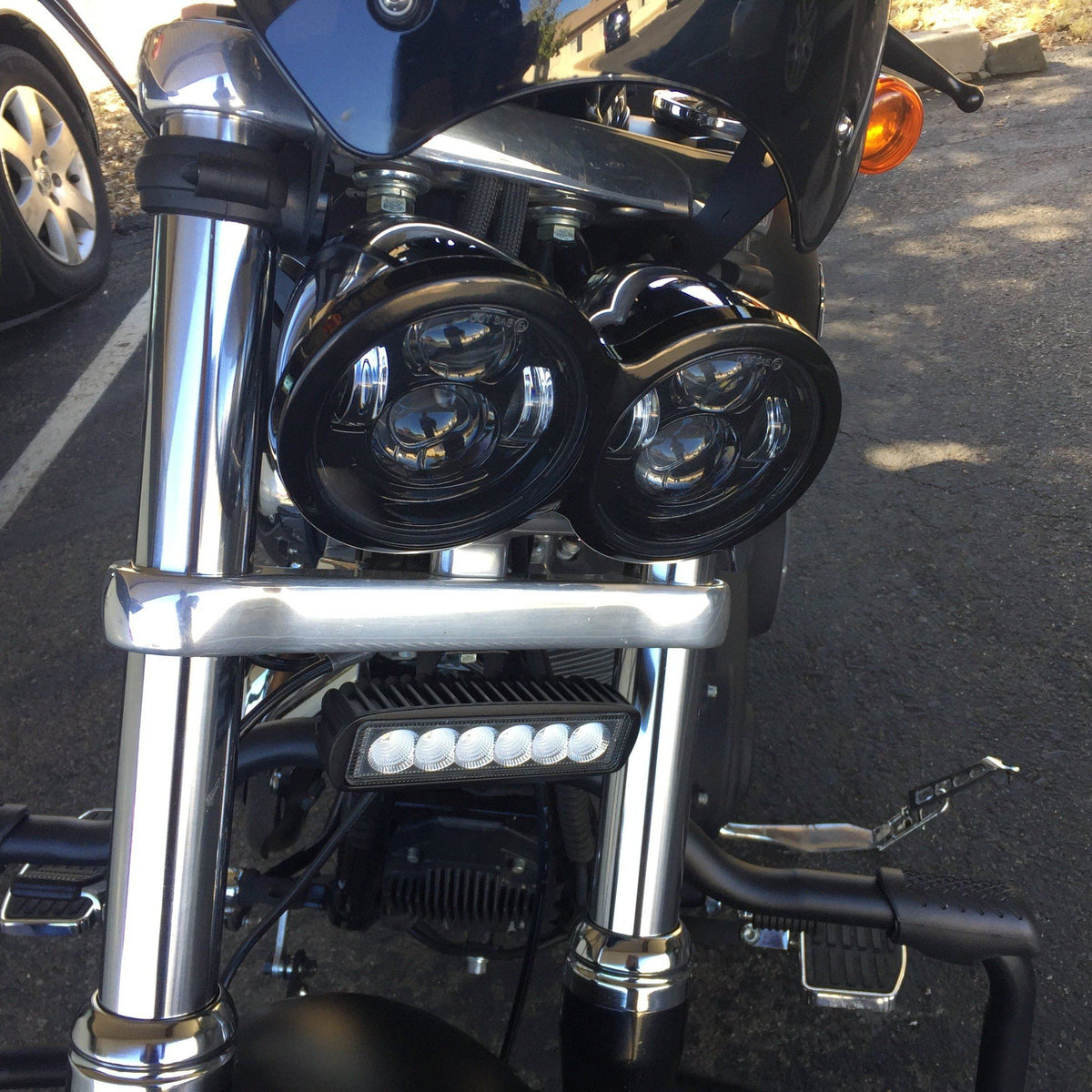 Eagle Lights Dual LED Headlight Kit for 2008 - 2017 Harley Davidson Fa