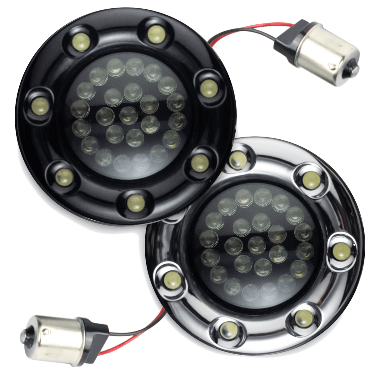 Eagle Lights Infinity Beam 2” Rear LED Turn Signals with LED Ring Cove ...