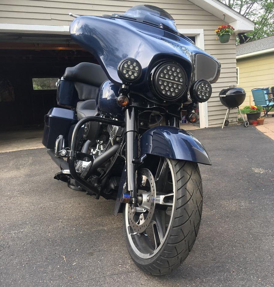 Eagle Lights 7" SLIM LINE Multi LED Projection Headlight - Black - Fit